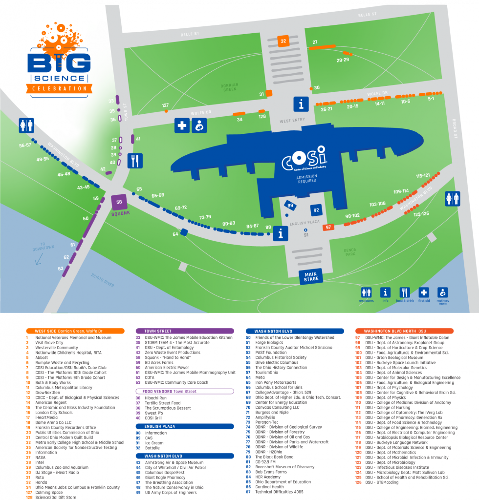 BSC Map | COSI Science Festival